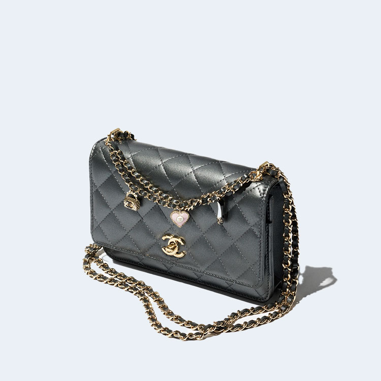 샤넬 펄리 램스킨 골드 메탈 블랙 체인 지갑 25SS ＞ CHANEL | Giks-직스